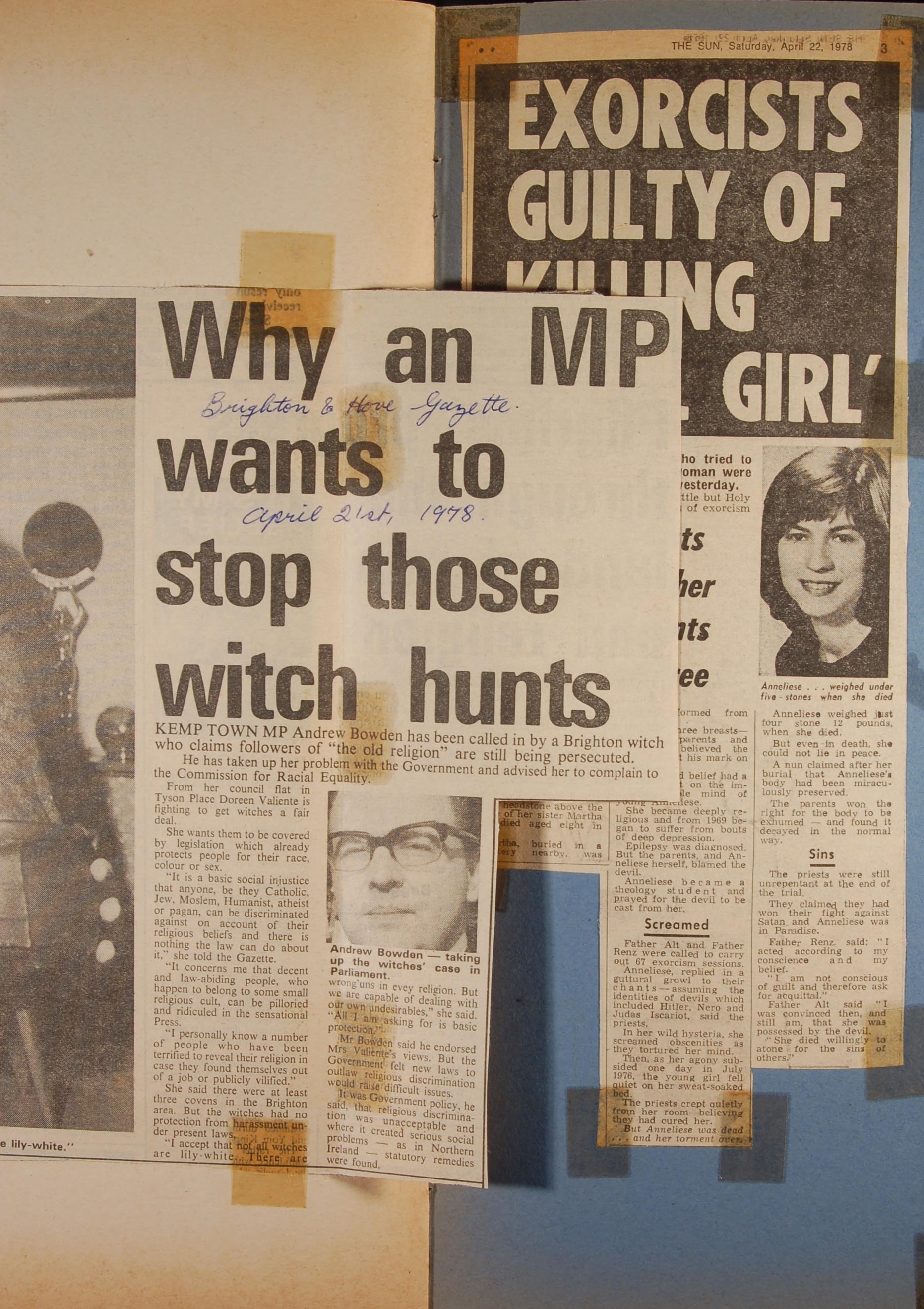 Newspaper article - Why an MP wants to stop those Witch hunts ...